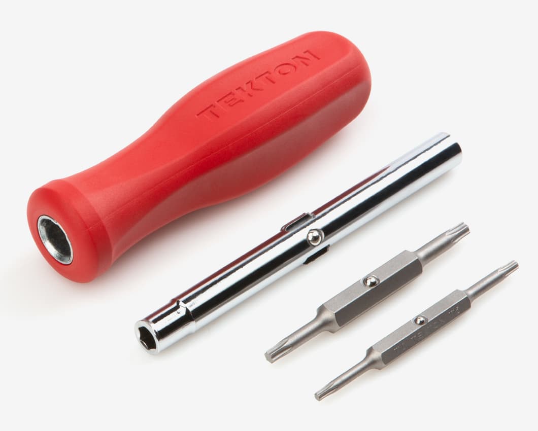 6-in-1 Torx Driver (T10 x T15, T20 x T25) - Red | TEKTON
