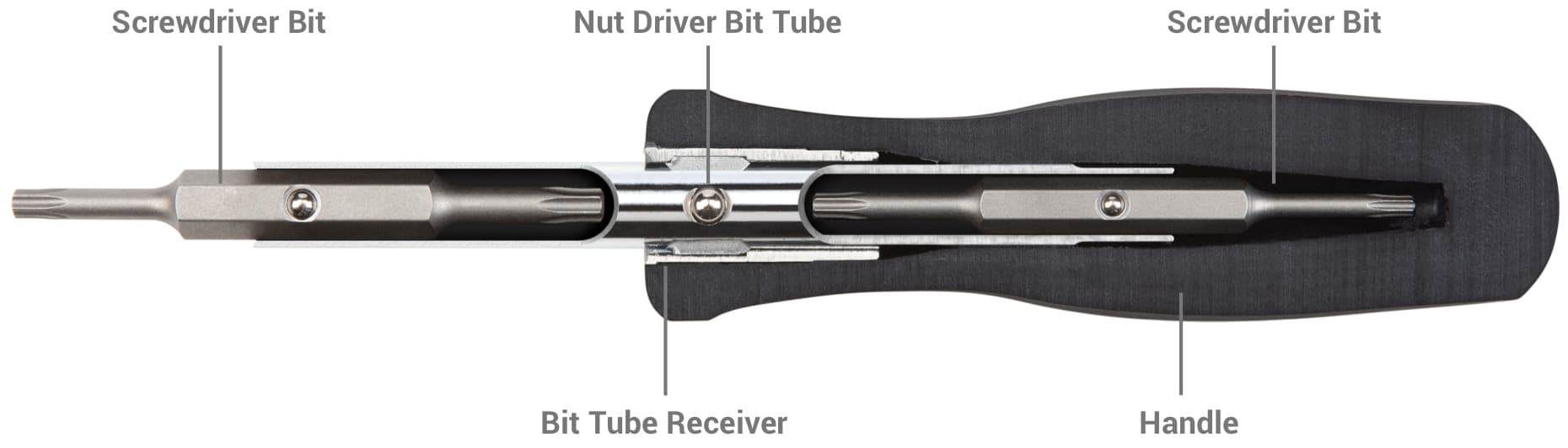 6-in-1 Torx Driver (T10 x T15, T20 x T25) - Black | TEKTON