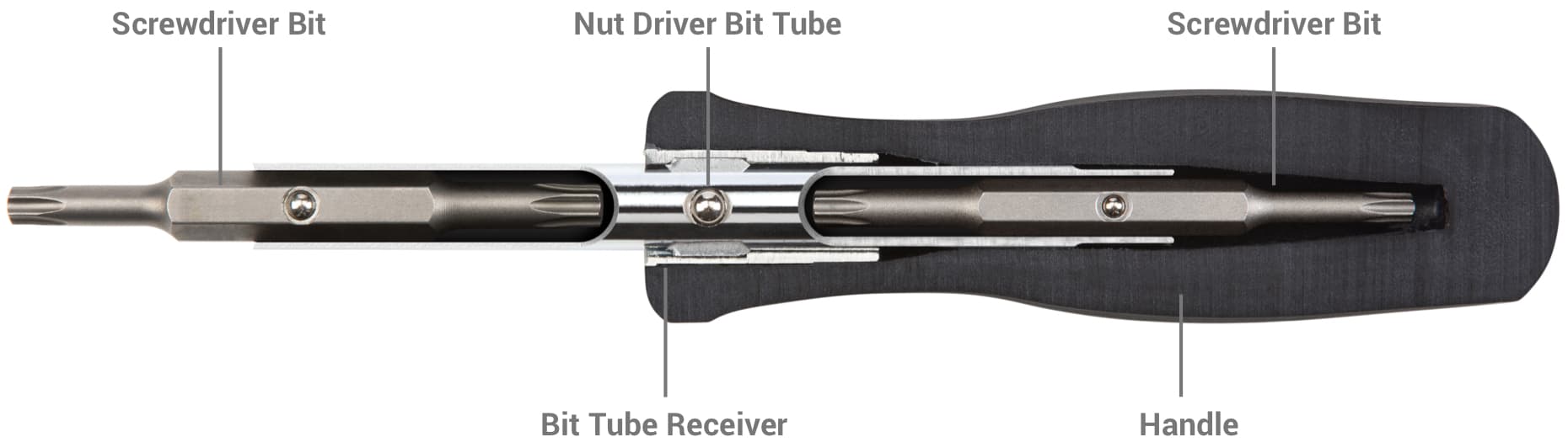 6-in-1 Torx Driver (T20 x T25, T27 x T30) - Black | TEKTON