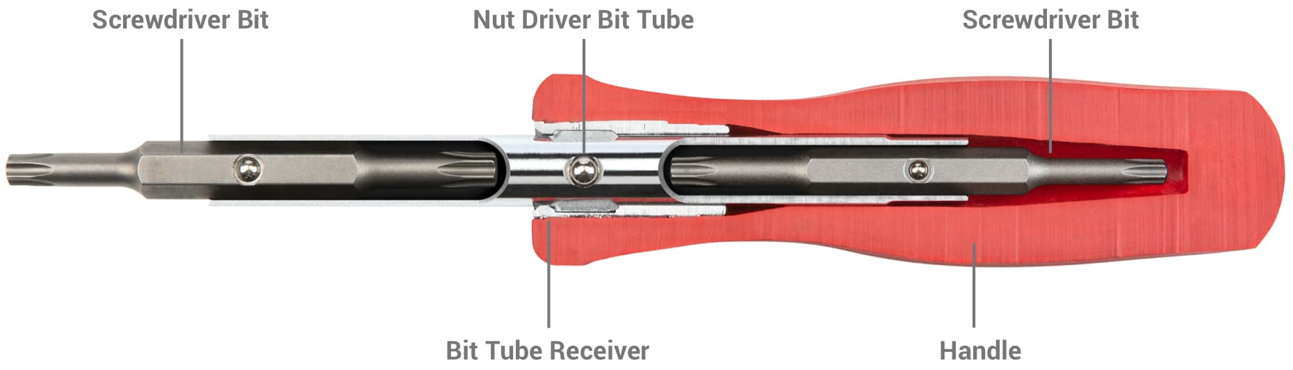 6-in-1 Torx Driver (T20 x T25, T27 x T30) - Red | TEKTON