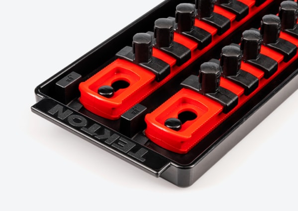 1/4, 3/8, 1/2 Inch Drive Socket Rail and Tray Set (196-Tool) | TEKTON