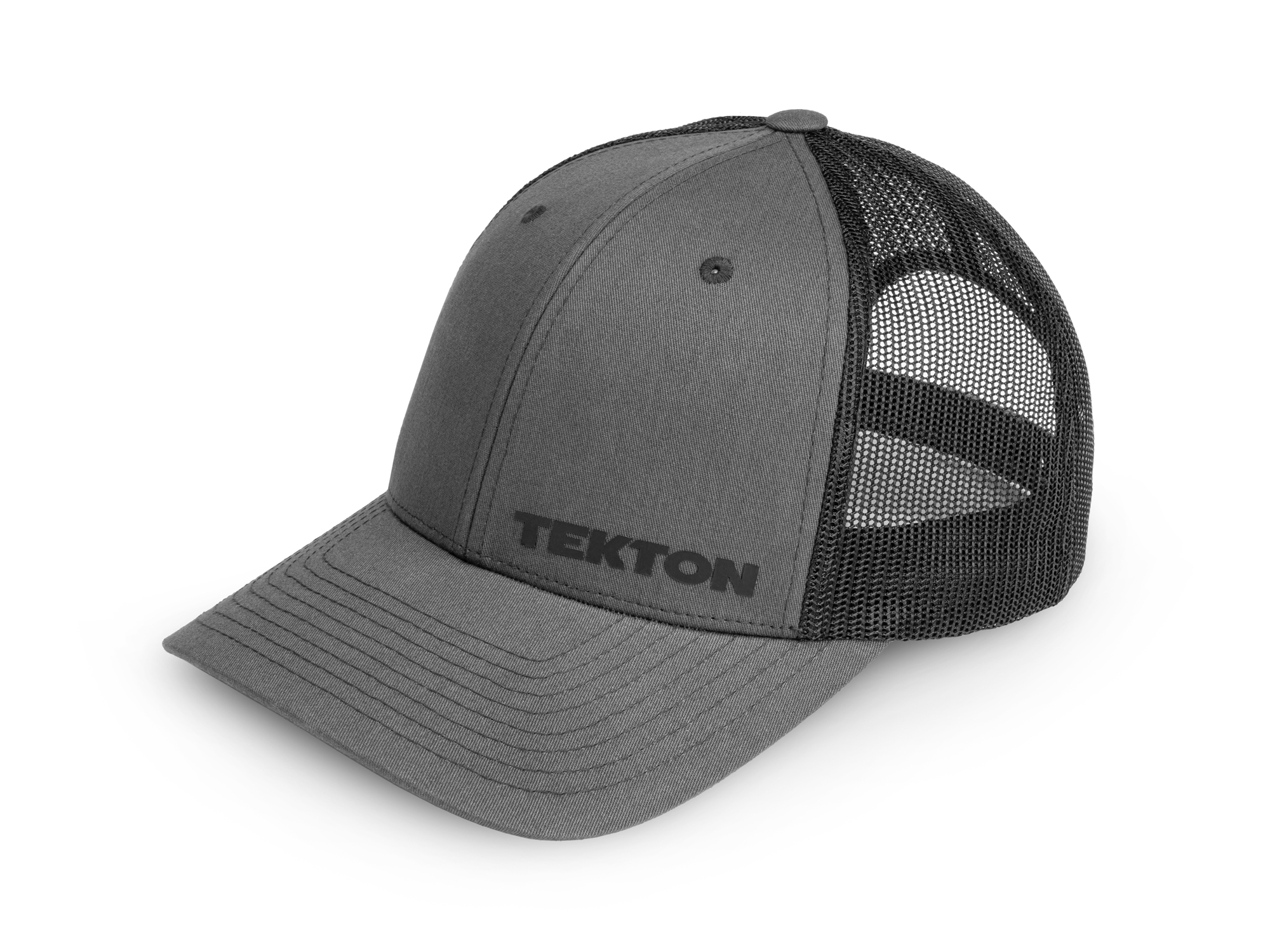 Tekton Low Profile Mesh-Back Hat, Dark Gray (Black Logo) | TEKTON