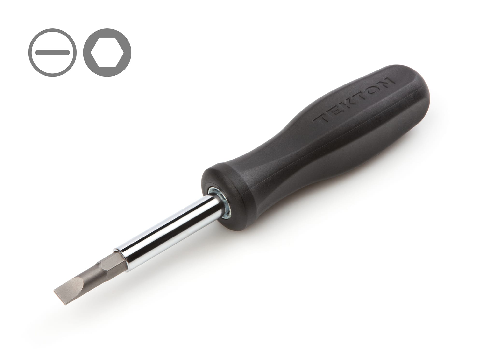 6-in-1 Driver (3/16 x 1/4, 1/8 x 5/16 in.) - Black | TEKTON