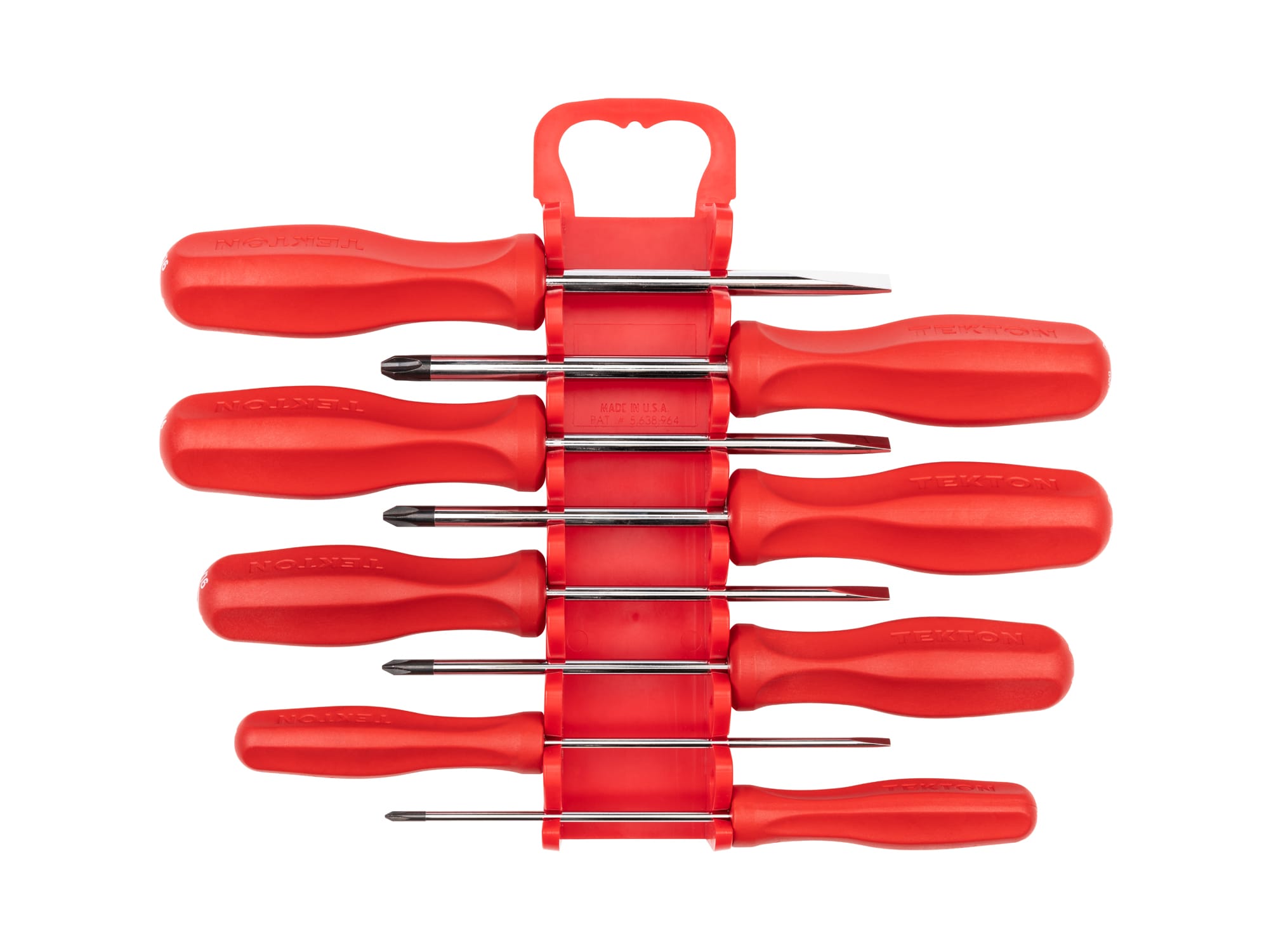 8-Piece Hard-Handle Screwdriver Set, with Holder | TEKTON