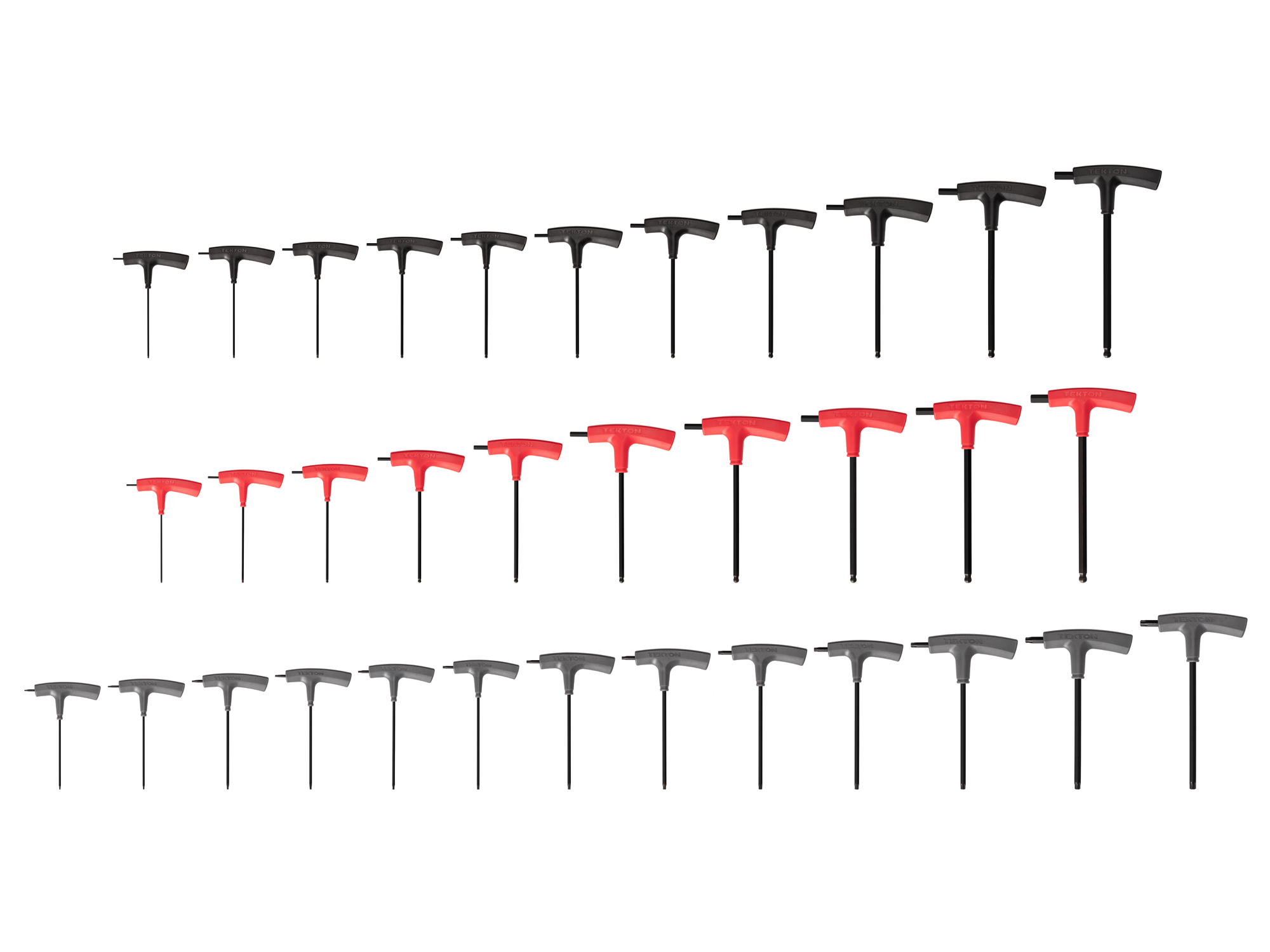 34-Piece T-Handle Key Set (Inch, Metric, Star) | TEKTON