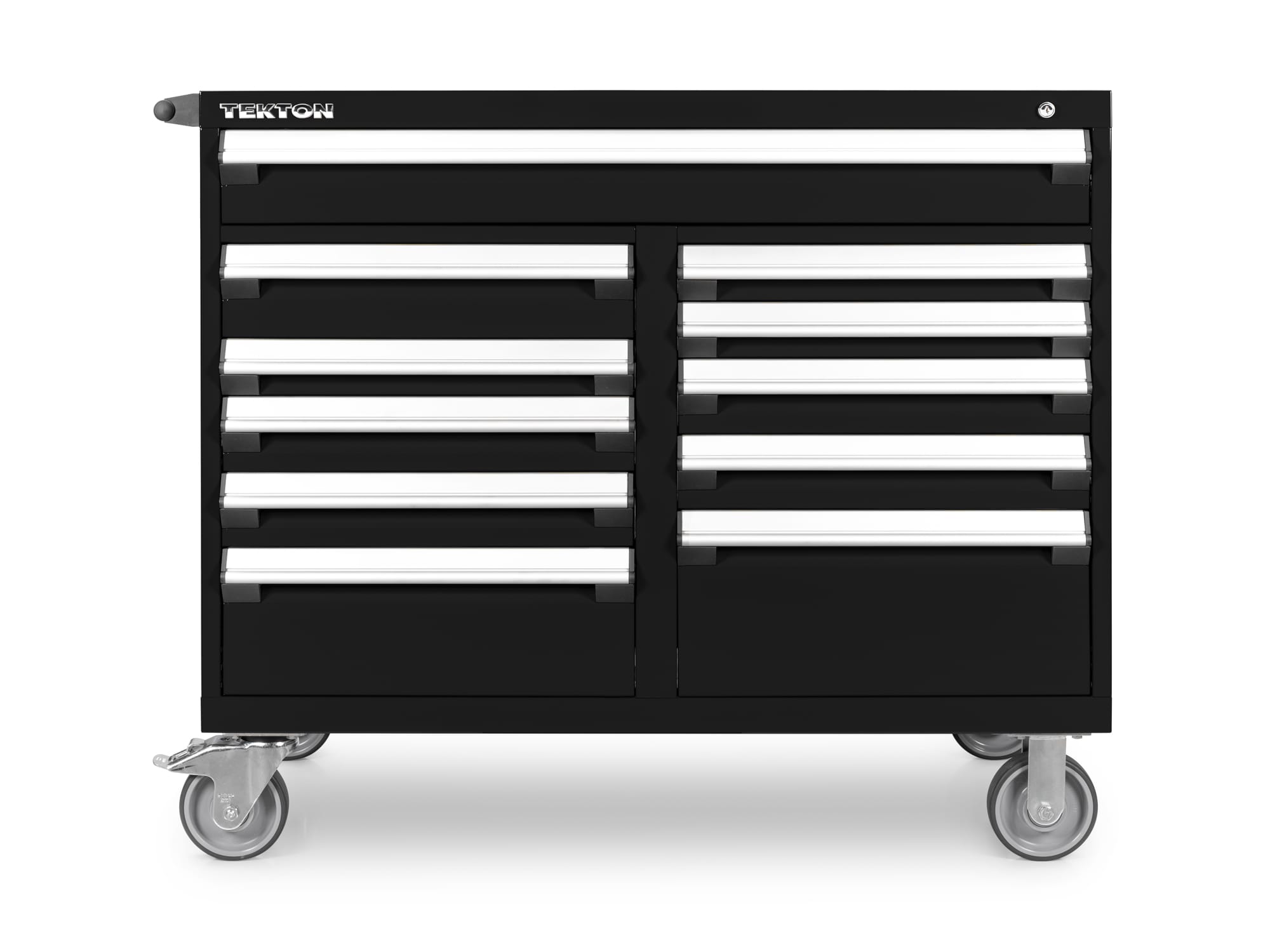 Black 11 Drawer 50 50 Split Bank Cabinet 48 W x 27 D in. TEKTON