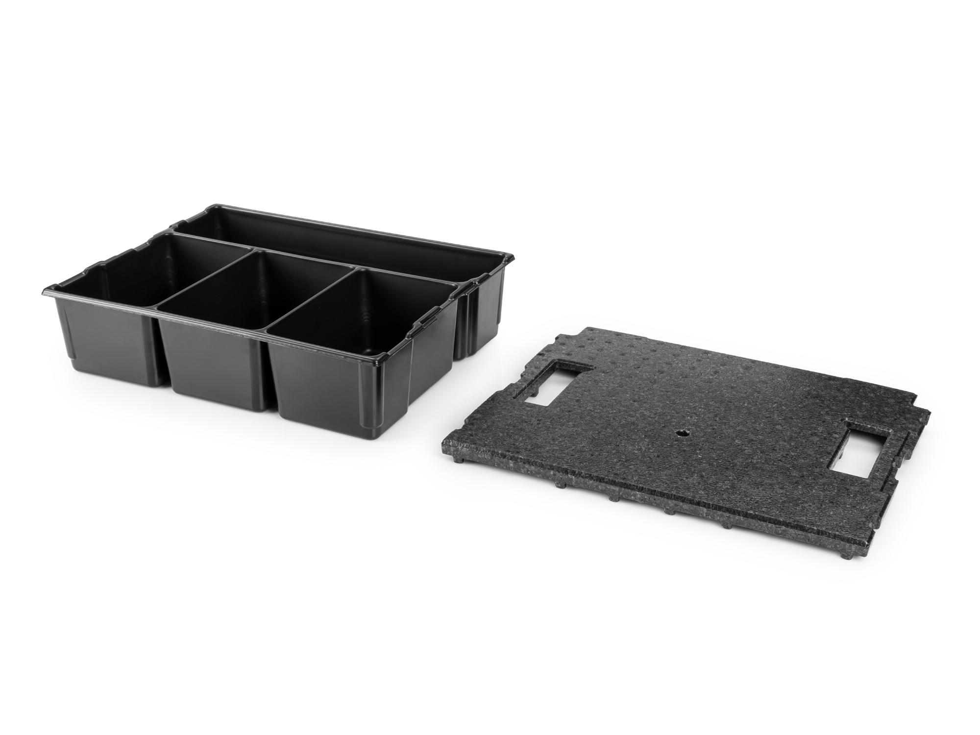 4-Cavity Parts Tray and Lid Insert for Stacking Tool Box | TEKTON