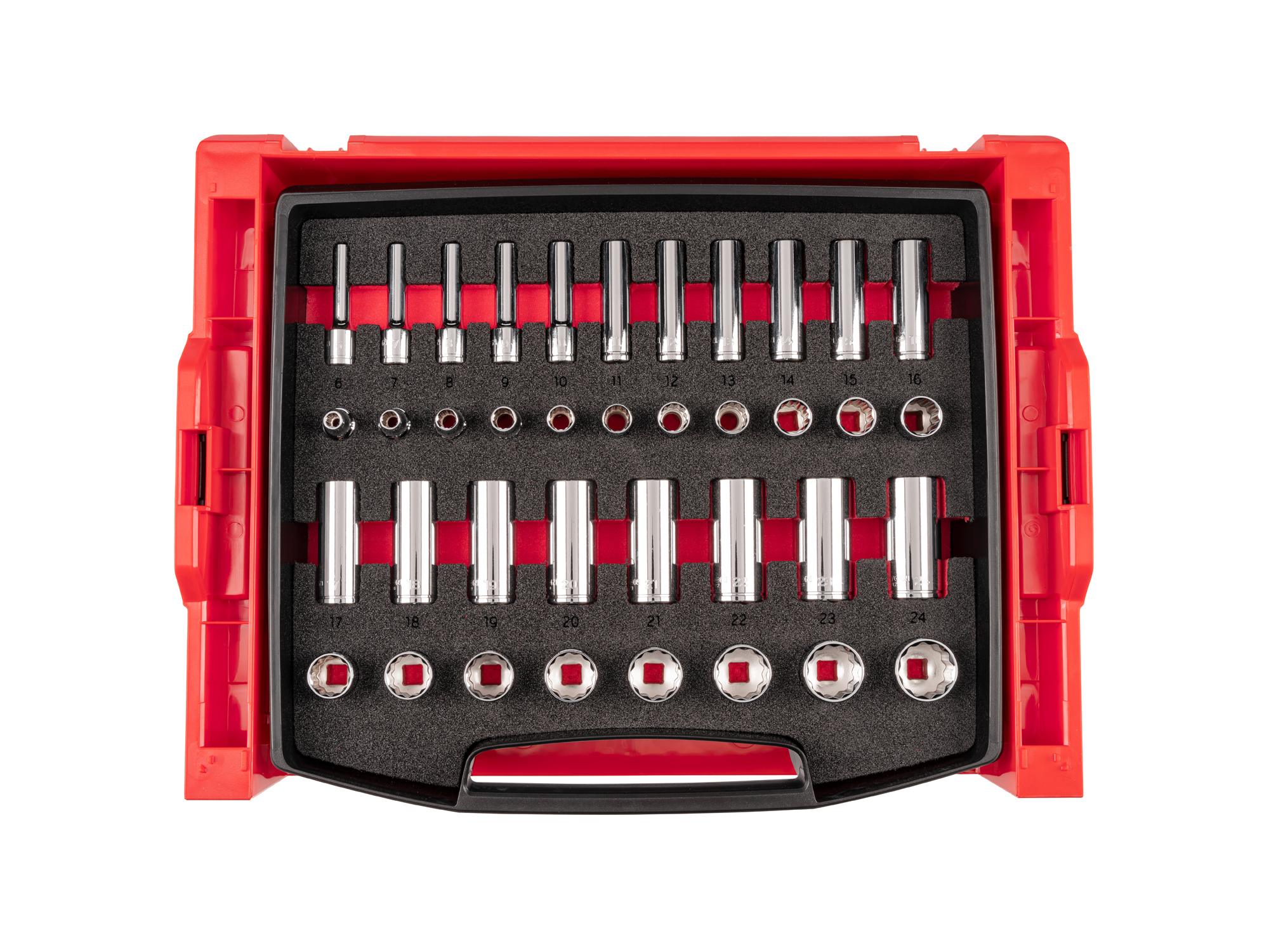 3/8 Inch Drive 12-Point Socket Set with Drawer and Foam | TEKTON