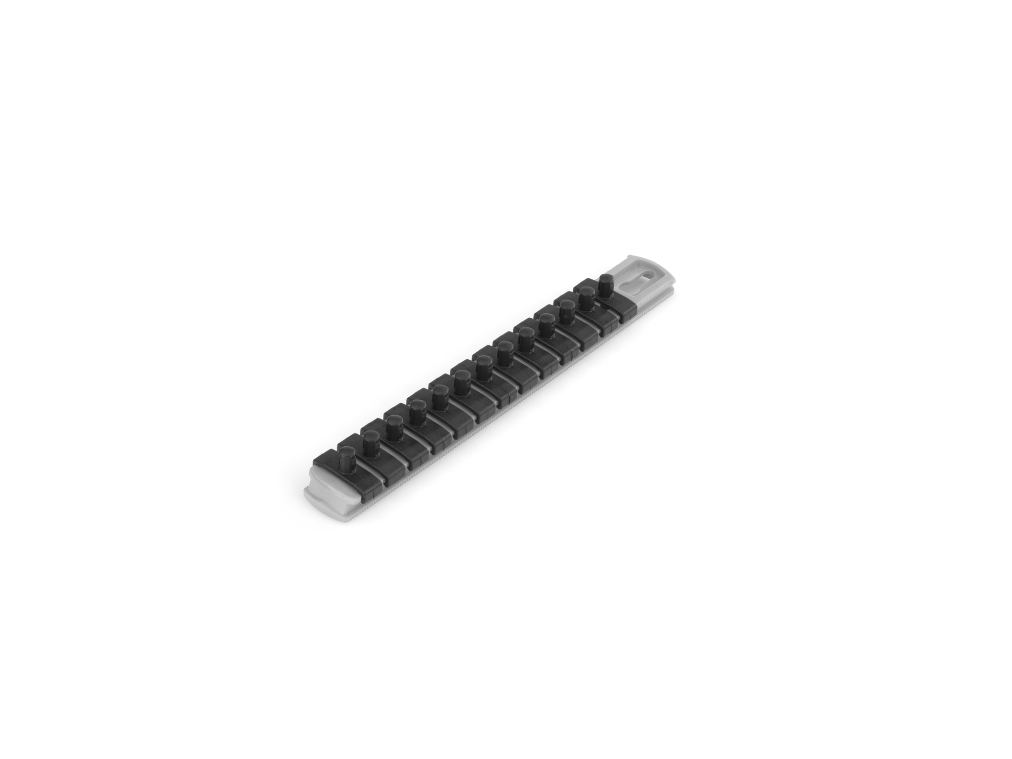 1/4 Inch Drive x 8 Inch Socket Rail, 13 Clips (Gray) | TEKTON | USA