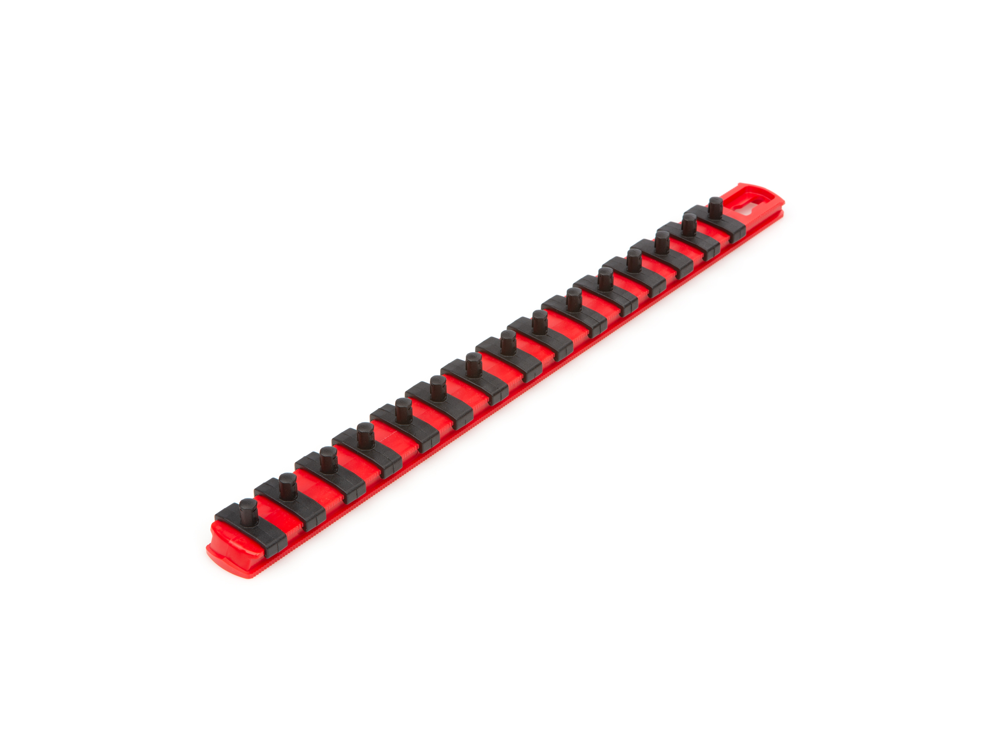 1/4 Inch Drive x 13 Inch Socket Rail, 15 Clips (Red) | TEKTON | USA
