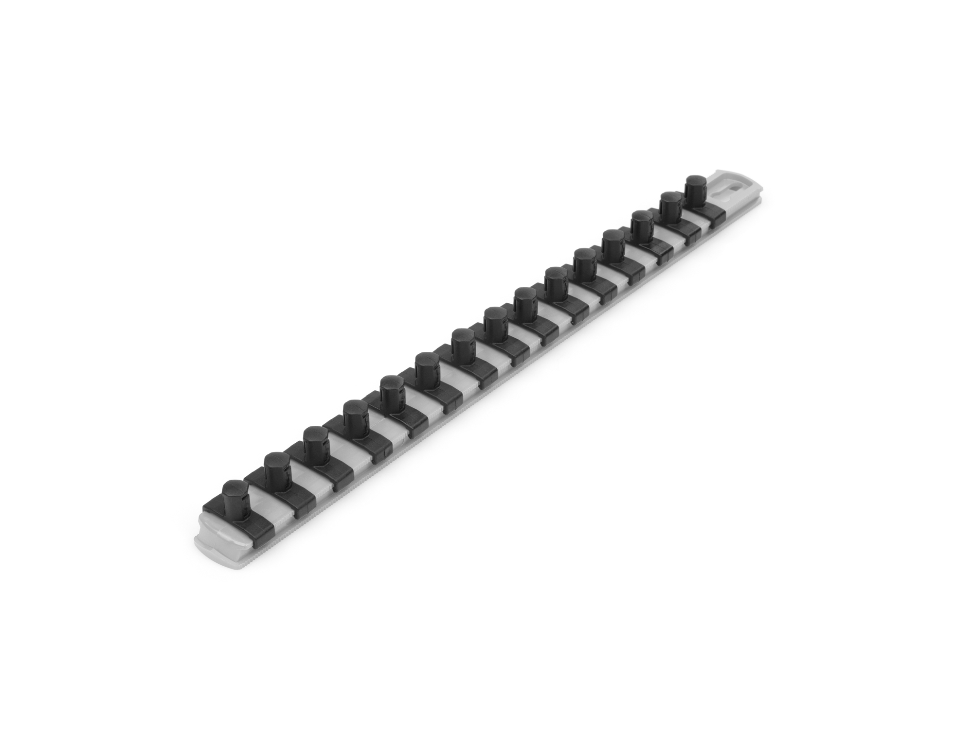 3/8 Inch Drive x 13 Inch Socket Rail, 15 Clips (Gray) | TEKTON | USA