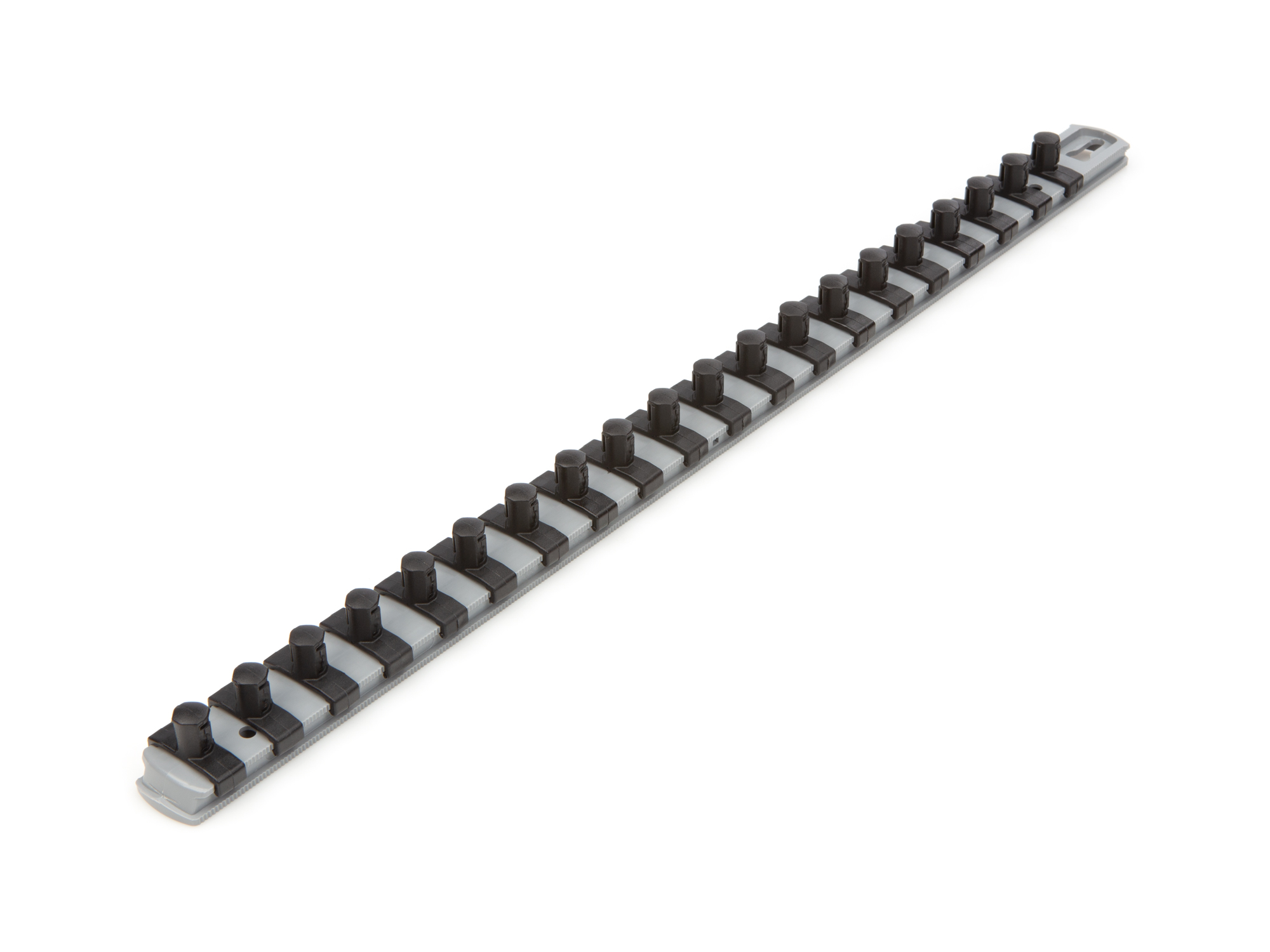 3/8 Inch Drive x 18 Inch Socket Rail, 20 Clips (Gray) | TEKTON | USA