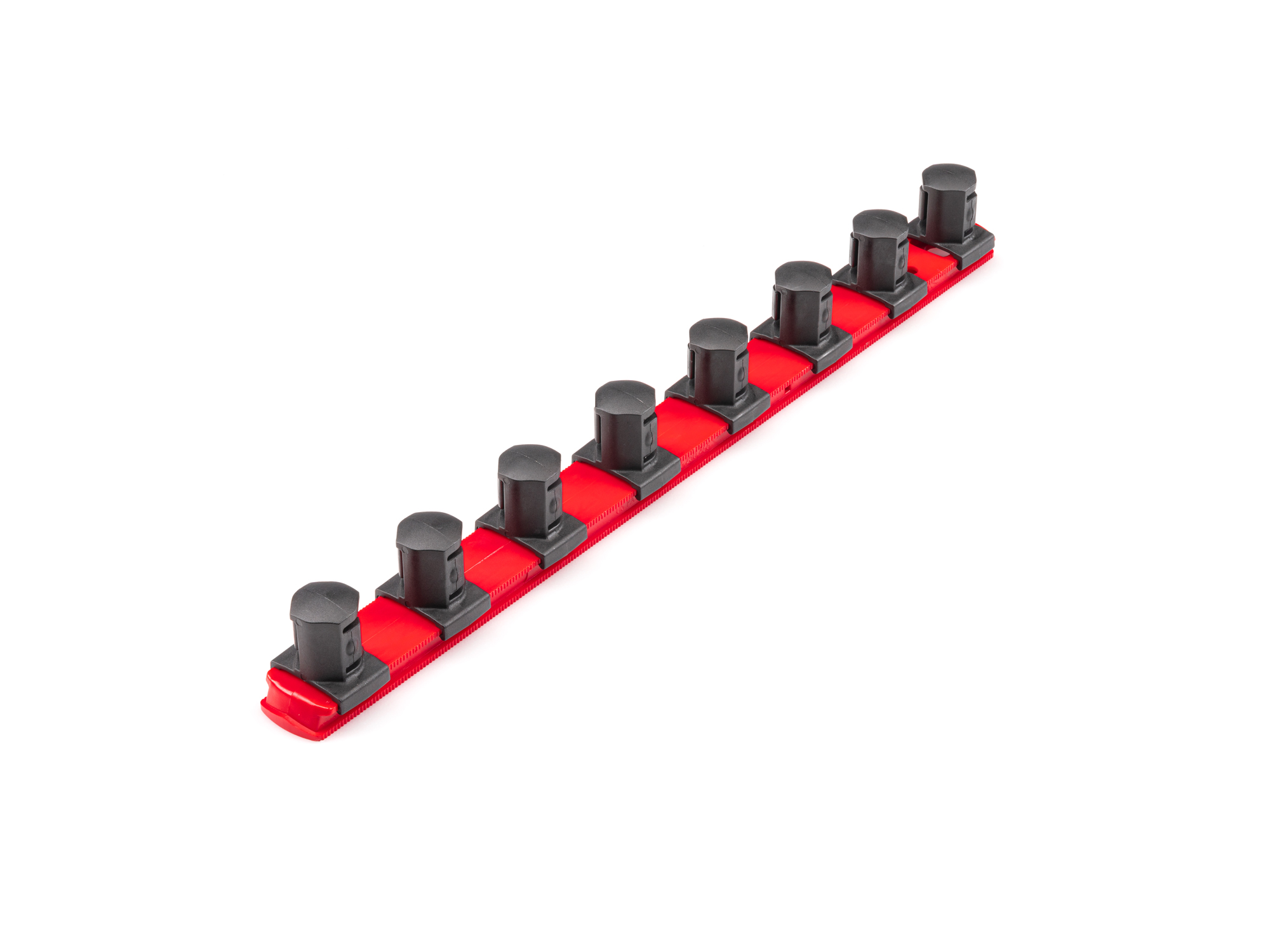 3/4 Inch Drive x 13 Inch Socket Rail, 8 Clips (Red) | TEKTON | USA