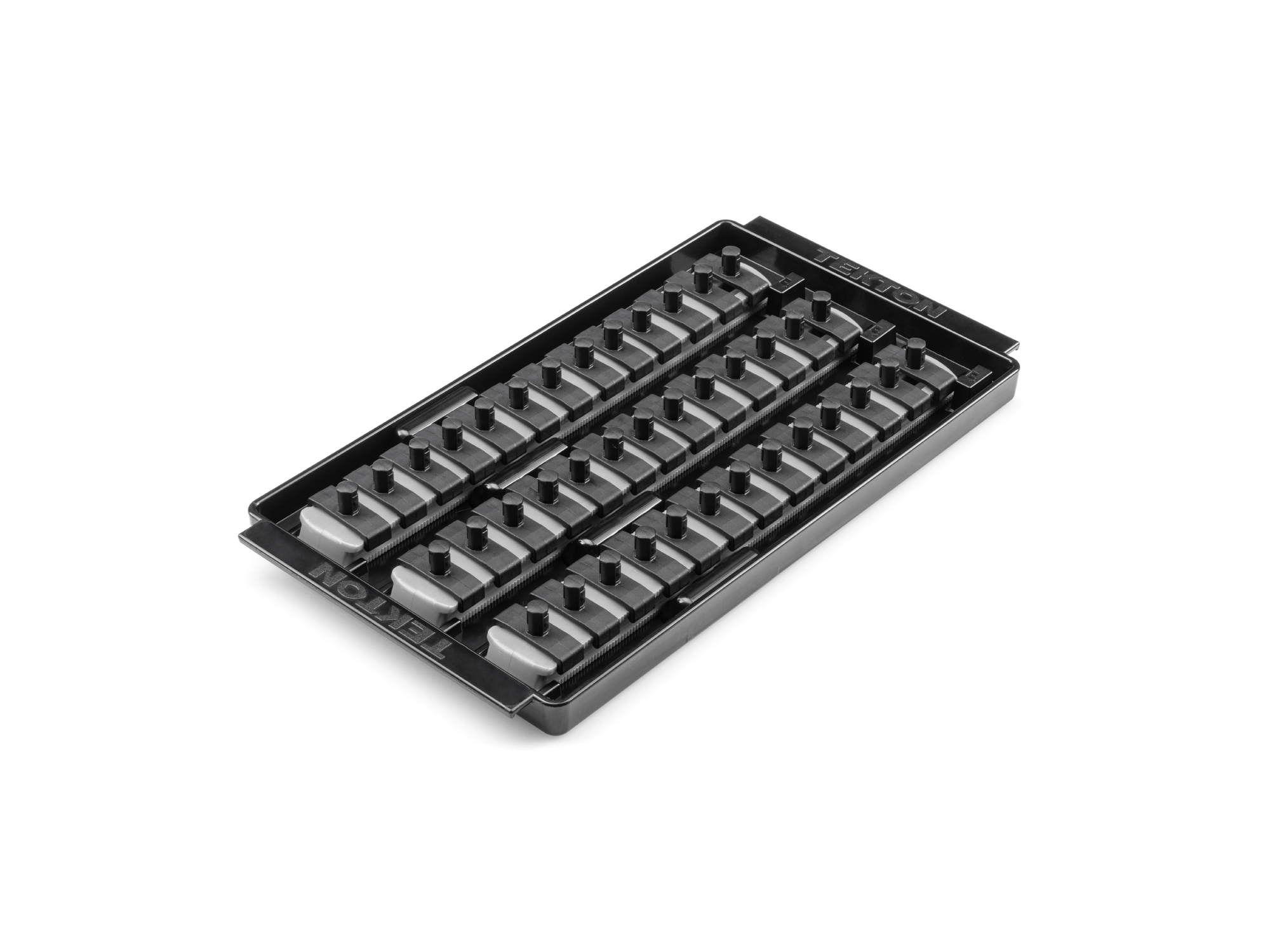 1/4 Inch Drive 3-Rail Socket Organizer Set, 39-Tool (Gray) | TEKTON | USA