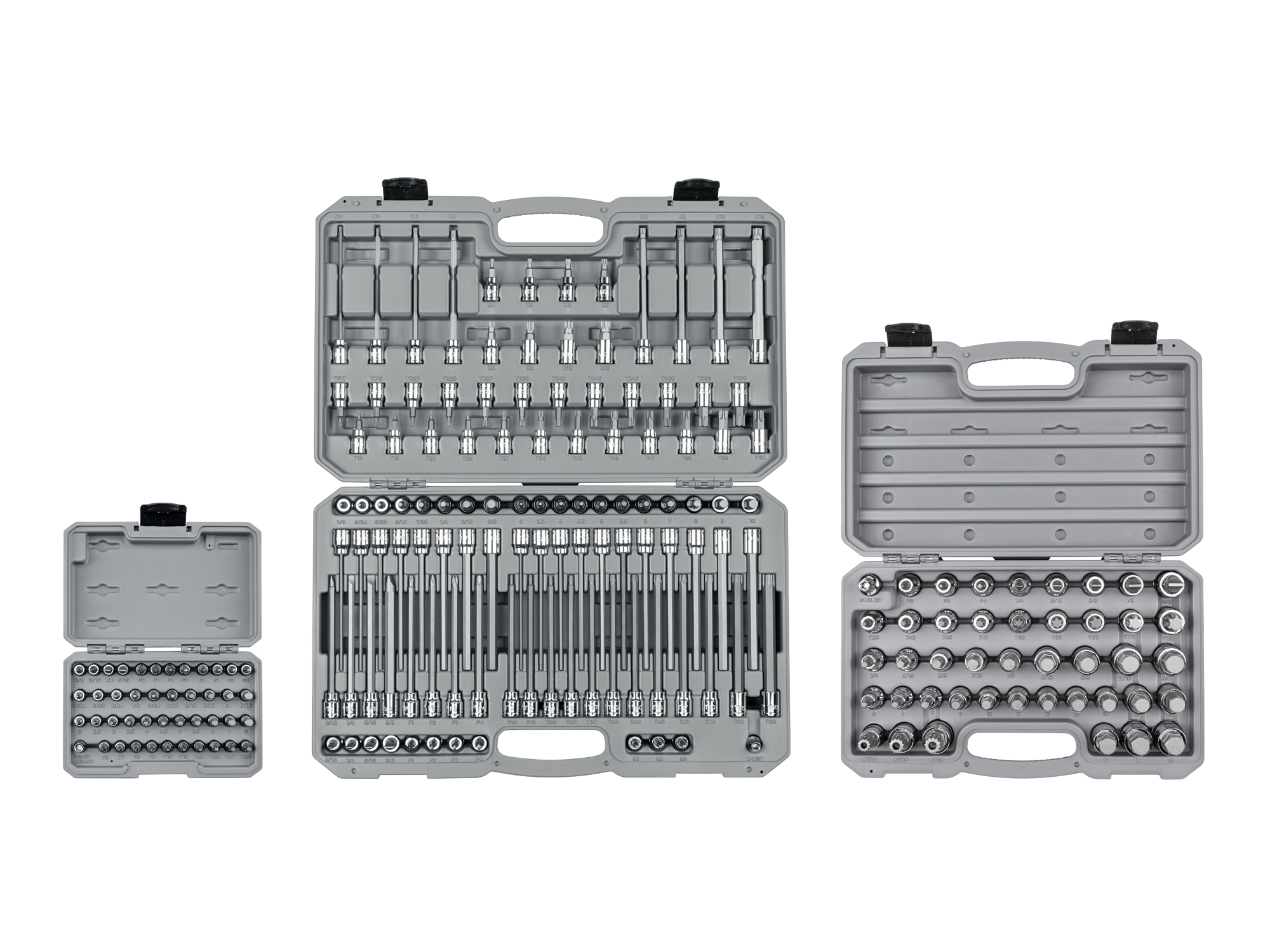 198-Piece 1/4, 3/8, 1/2 Inch Drive Bit Socket Set | TEKTON