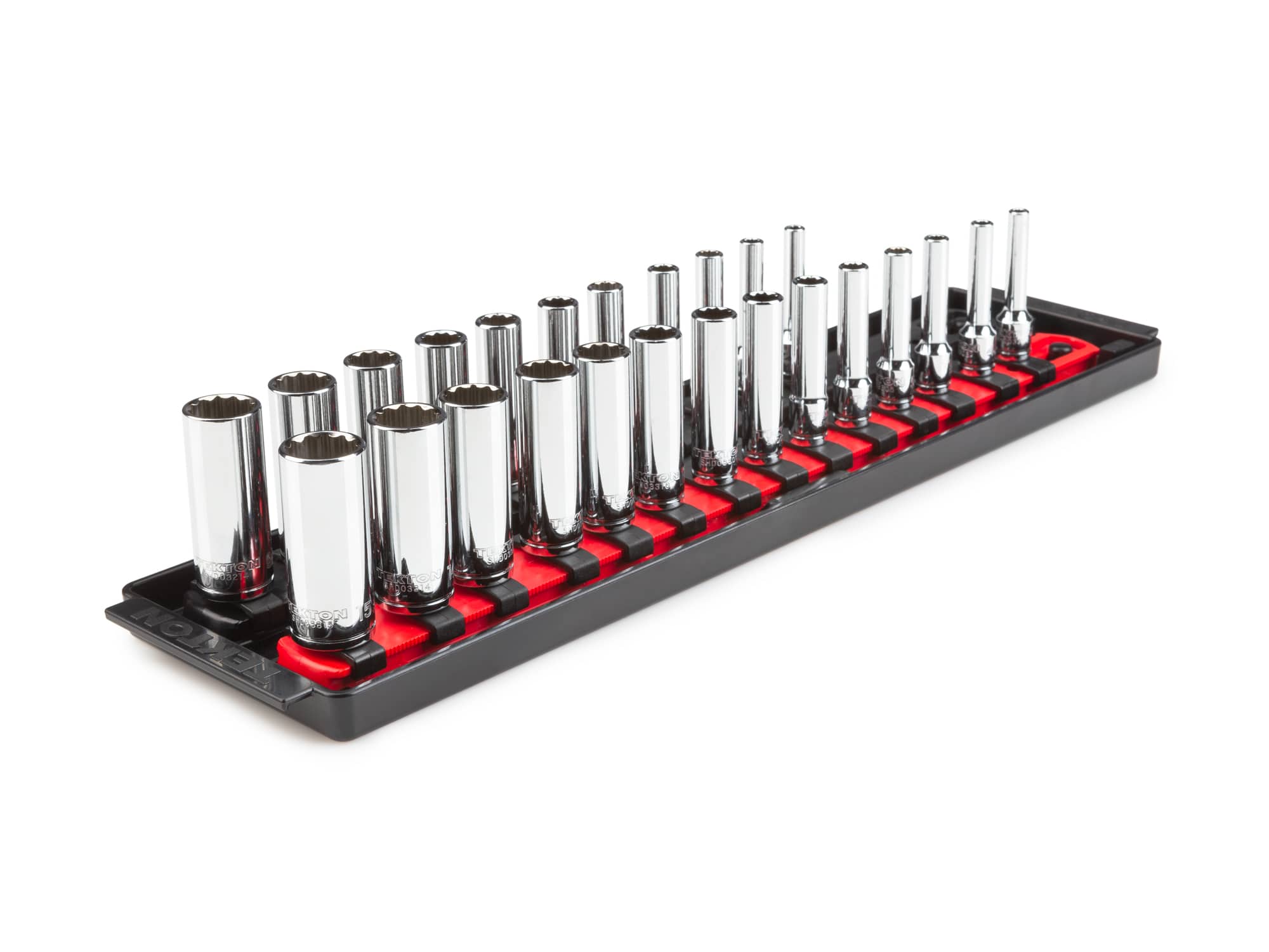 1/4 Inch Drive Deep 12-Point Set (25-Piece) | TEKTON | SHD90209