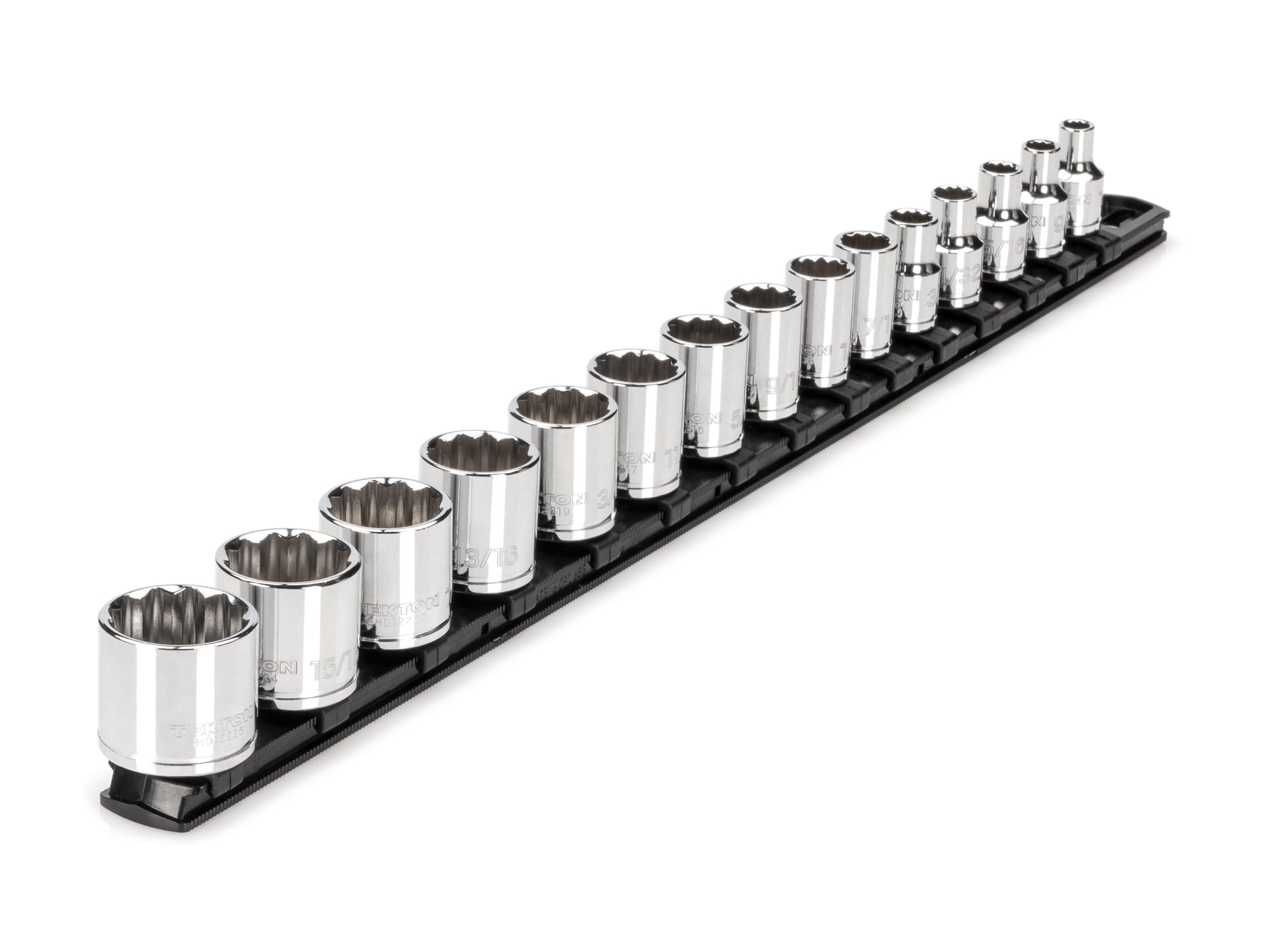 3/8 Inch Drive 12-Point Socket Set, 15-Piece | TEKTON | SHD91111