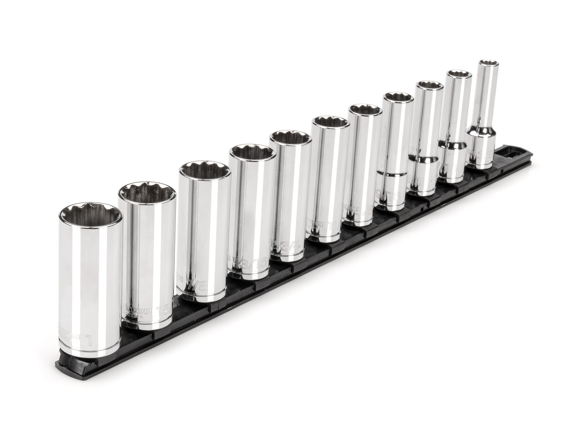 11-Piece 1/2 Inch Drive Deep 12-Point Socket Set (3/8–1 in.) | TEKTON