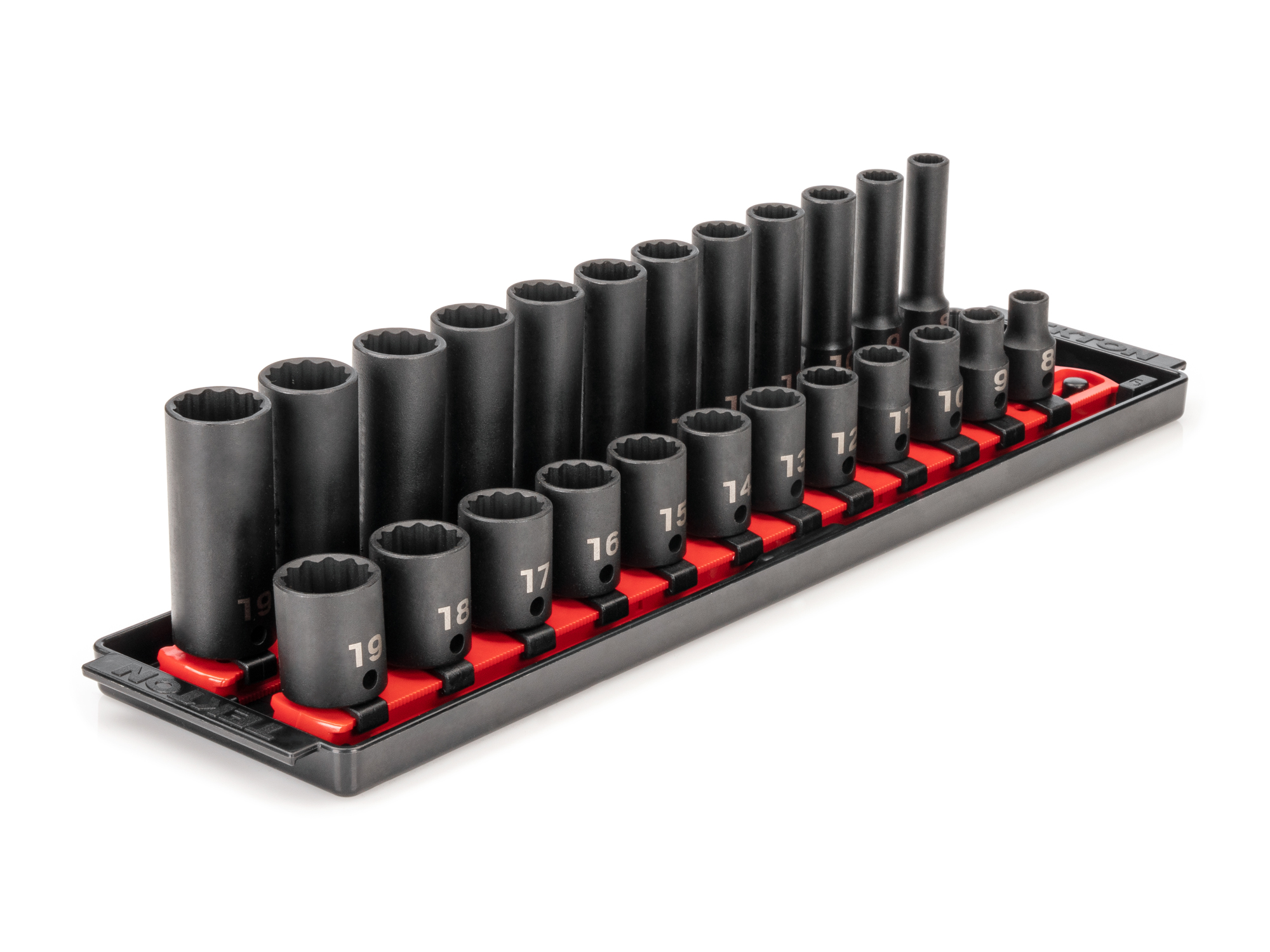 3/8 Inch Drive 12-Point Impact Socket Set, 24-Piece | TEKTON | SID91213