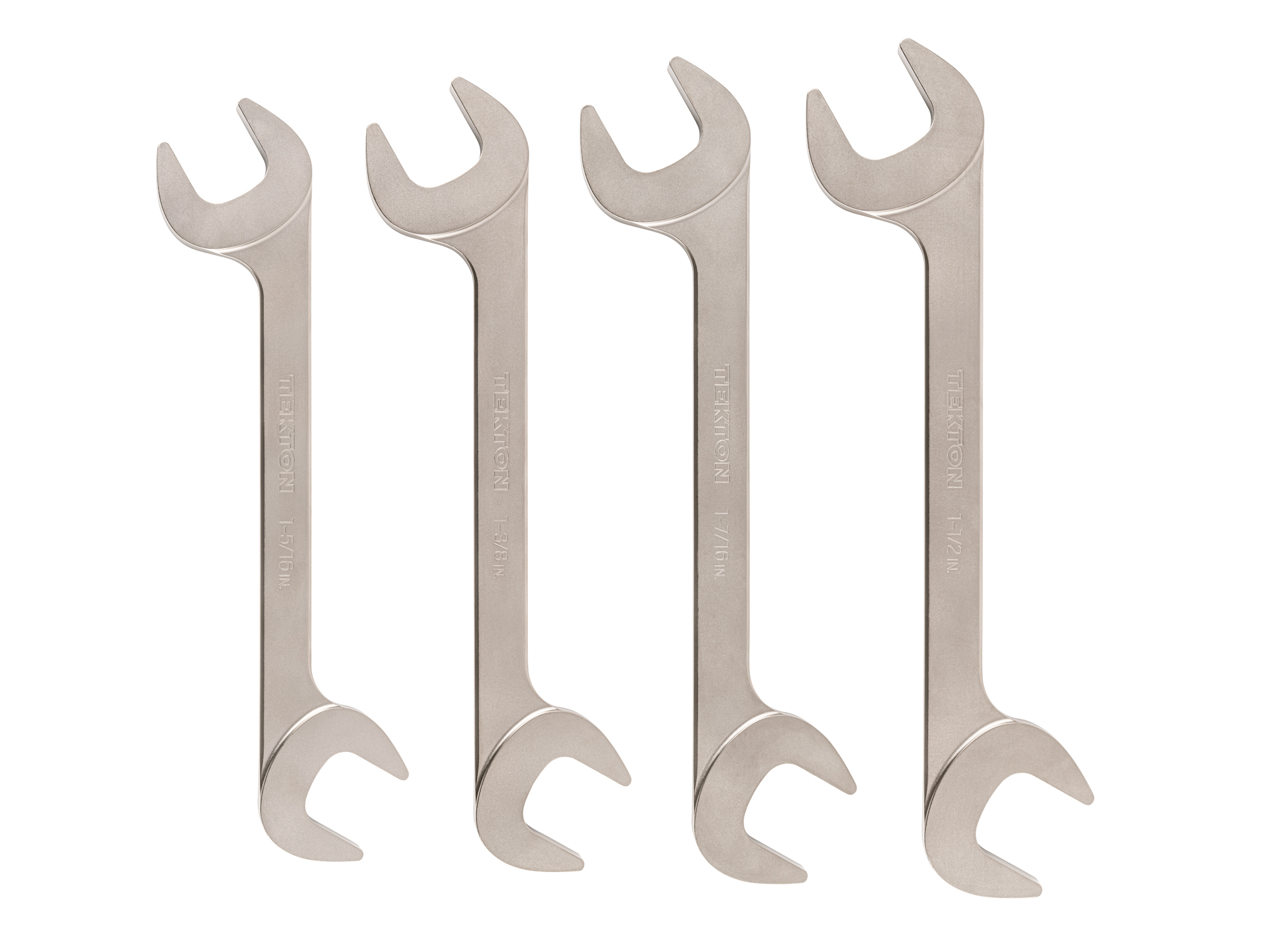 4-Piece Angle Head Open End Wrench Set | TEKTON | Made in USA