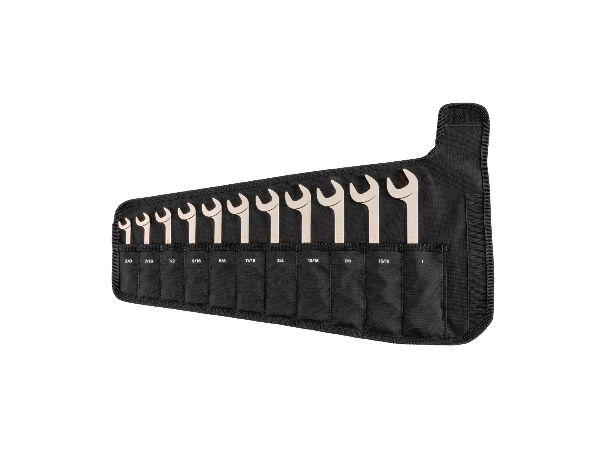 11-Piece Angle Head Open End Wrench Set with Pouch | TEKTON