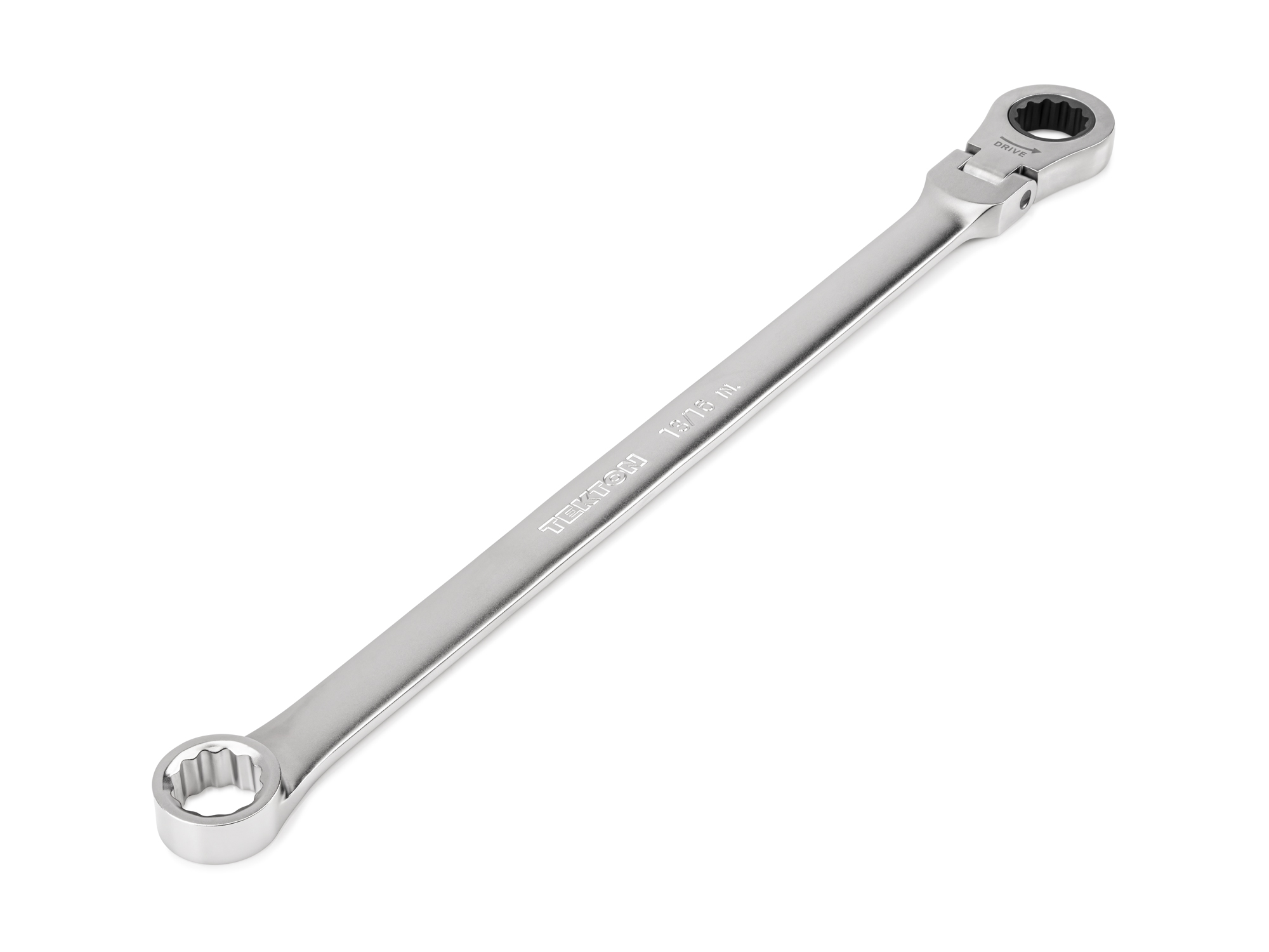 13/16 Inch Fixed/Flex Long 12-Point Ratcheting Box End Wrench | TEKTON