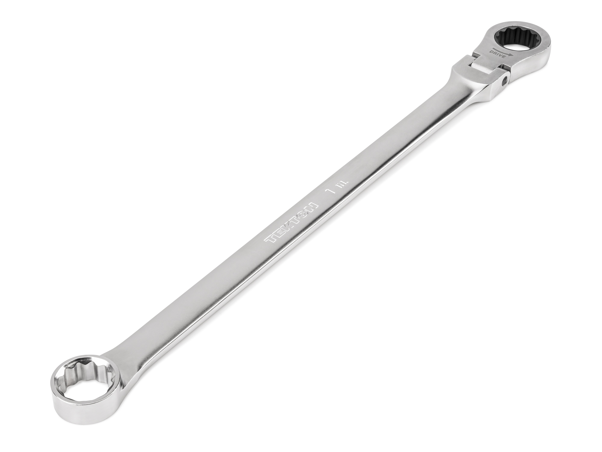 1 Inch Fixed/Flex Long 12-Point Ratcheting Box End Wrench | TEKTON