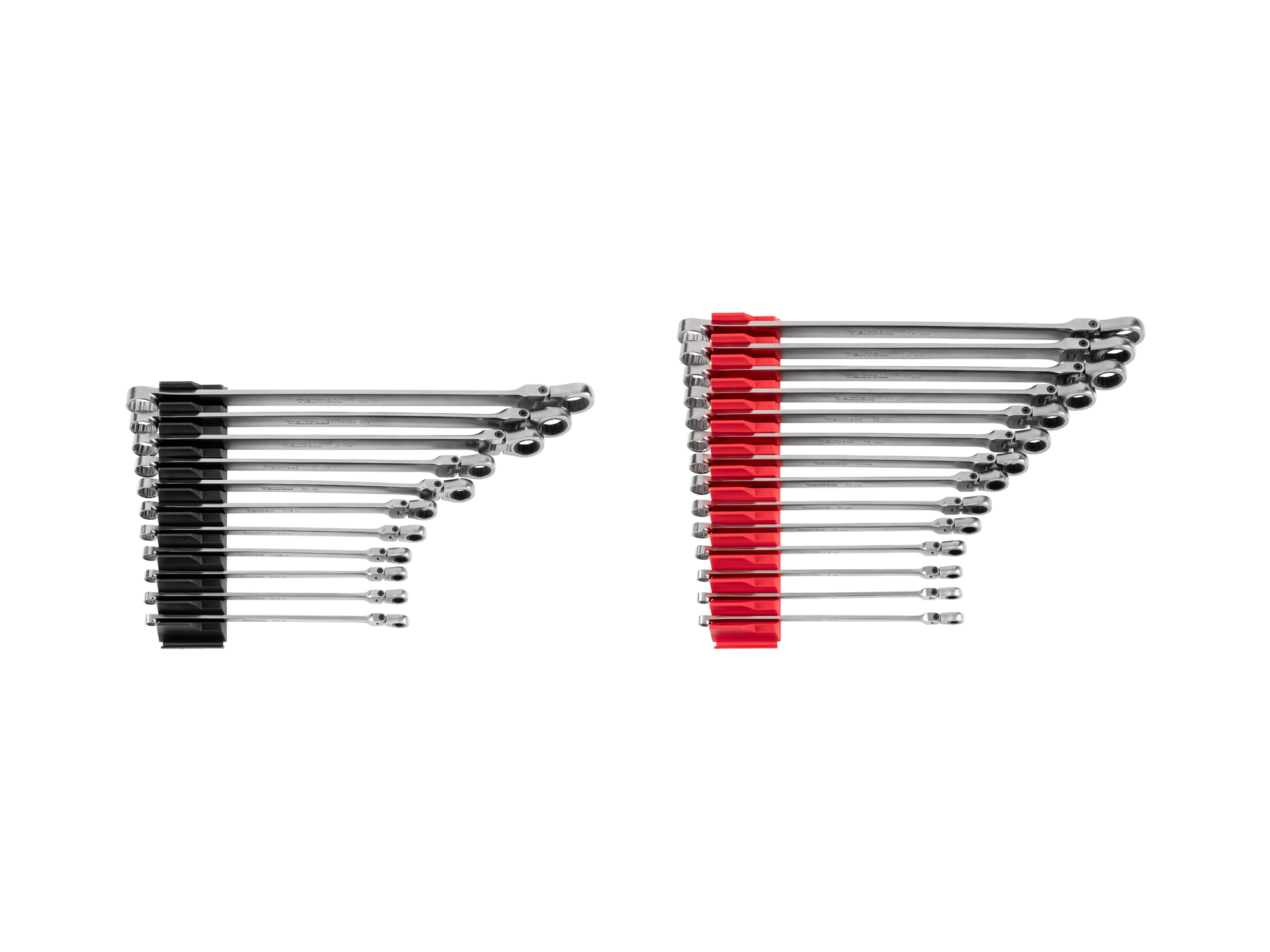 Fixed/Flex Ratcheting Wrench Set with Organizer (25-Piece) | TEKTON