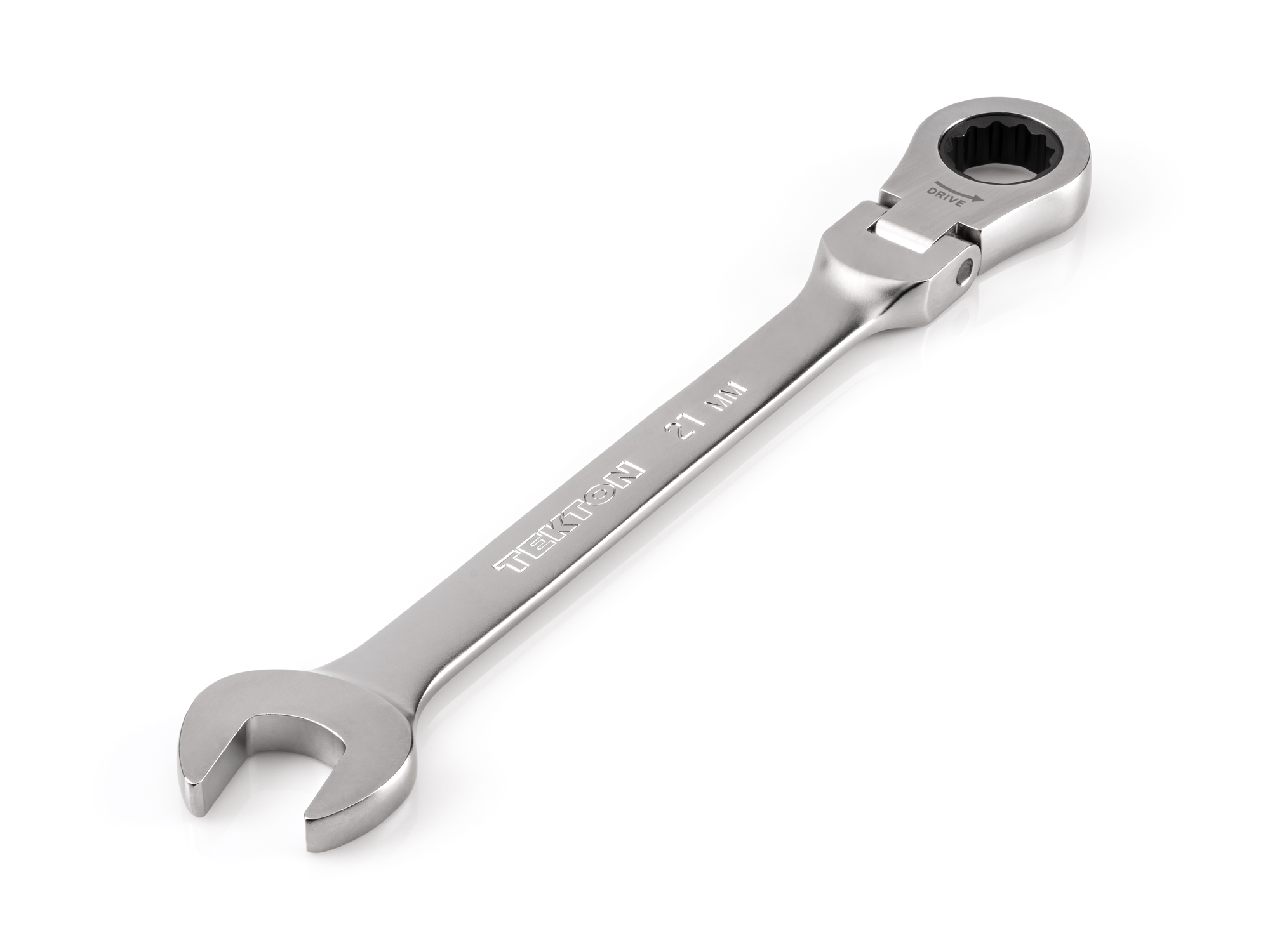 21 mm Flex Head Ratcheting Combination Wrench | TEKTON