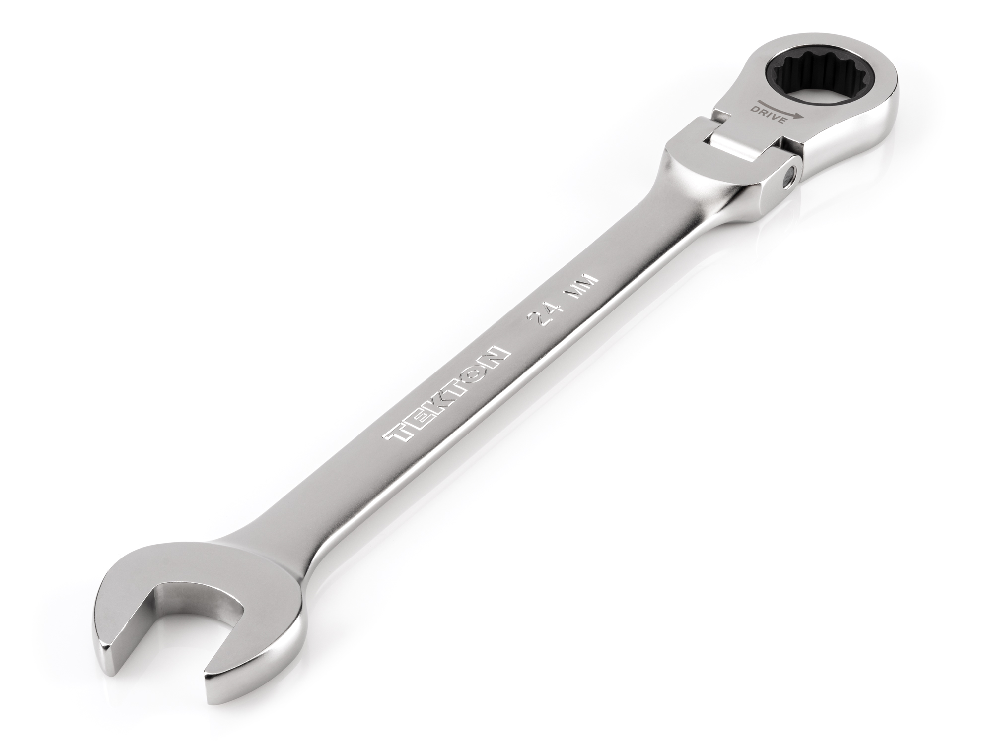 24 mm Flex Head Ratcheting Combination Wrench | TEKTON