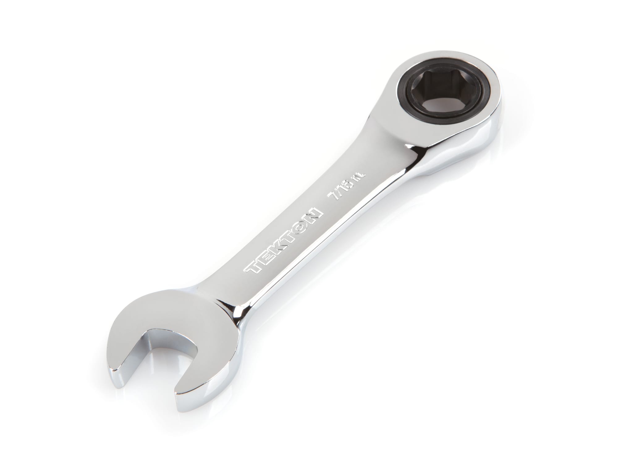 7/16 Inch Stubby Ratcheting 6-Point Combination Wrench | TEKTON