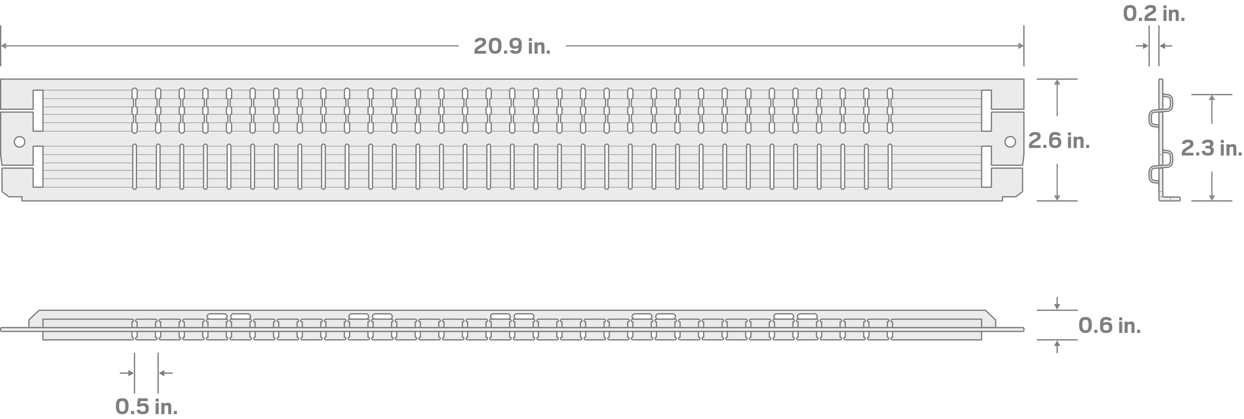 4 Inch x 24 Inch Tool Cabinet Drawer Partition | TEKTON